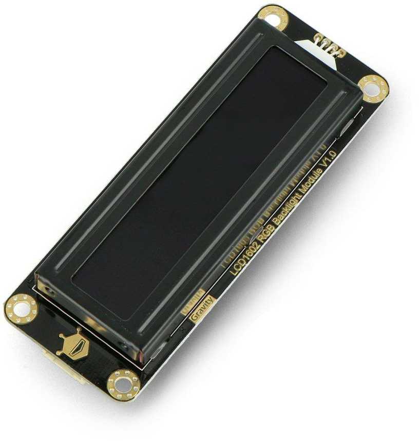 Dfrobot Gravity 2x16 I2c Lcd Ekranas Juodas Su Rgb Apšvietimu