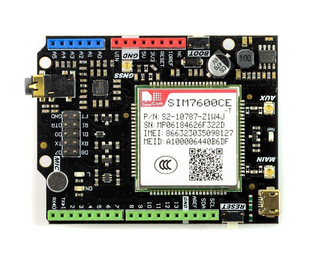 DFRobot SIM7600CE-T 4G (LTE) priedėlis skirtas Arduino, modelis - AN ...