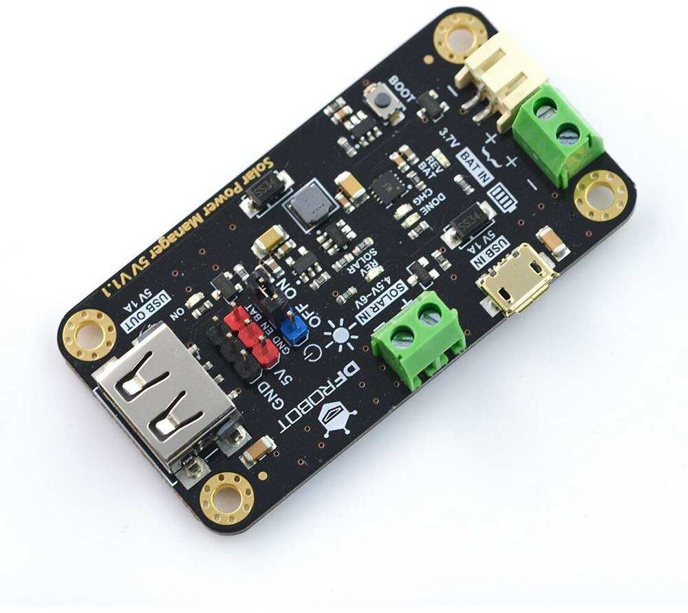 DFRobot Solar Power Manager - saulės energijos valdymo modulis - 5V ...