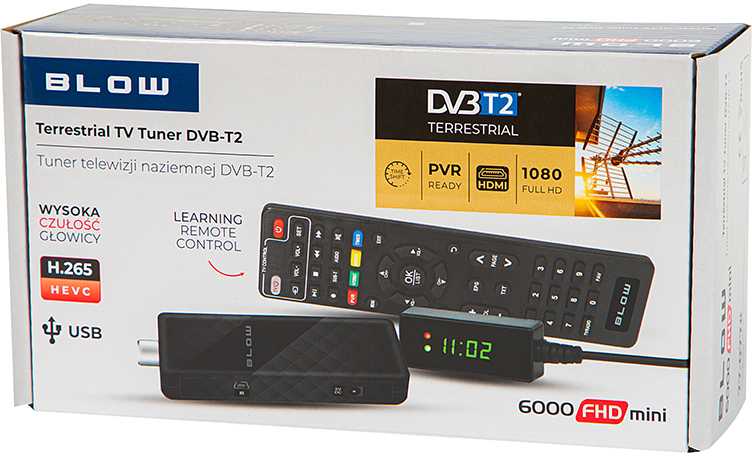 DVB-T2 skaitmeninis TV imtuvas BLOW 6000FHD MINI, modelis - 77-077, žema kaina | Varle.lt