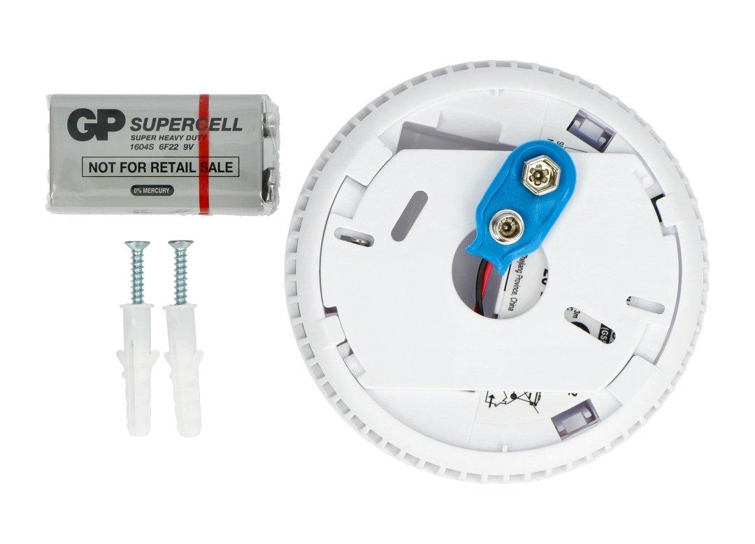 Eura-tech EL Home SD-86A2-fotooptinis dūmų detektorius 9V, modelis - AN ...