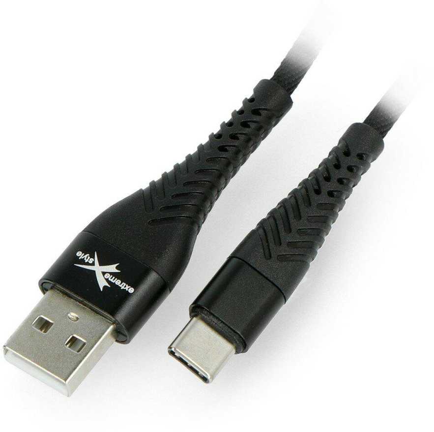 EXtreme Spider USB A - USB C laidas - 1.5 m - juodas, žema kaina | Varle.lt