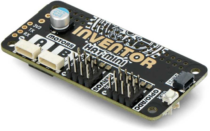 Inventor HAT Mini - roboto valdiklis - skydas Raspberry Pi - PiMoroni ...