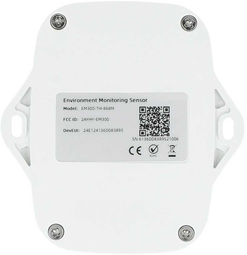Išmanusis IP67 LoRaWAN temperatūros ir drėgmės jutiklis – baltas – Milesight EM300-TH-868M ...