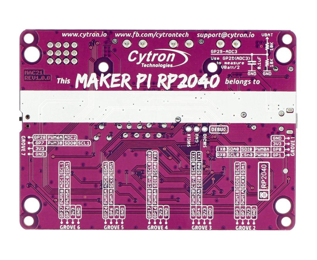 Maker Pi RP2040 - Cytron, modelis - AN-19611, žema kaina | Varle.lt