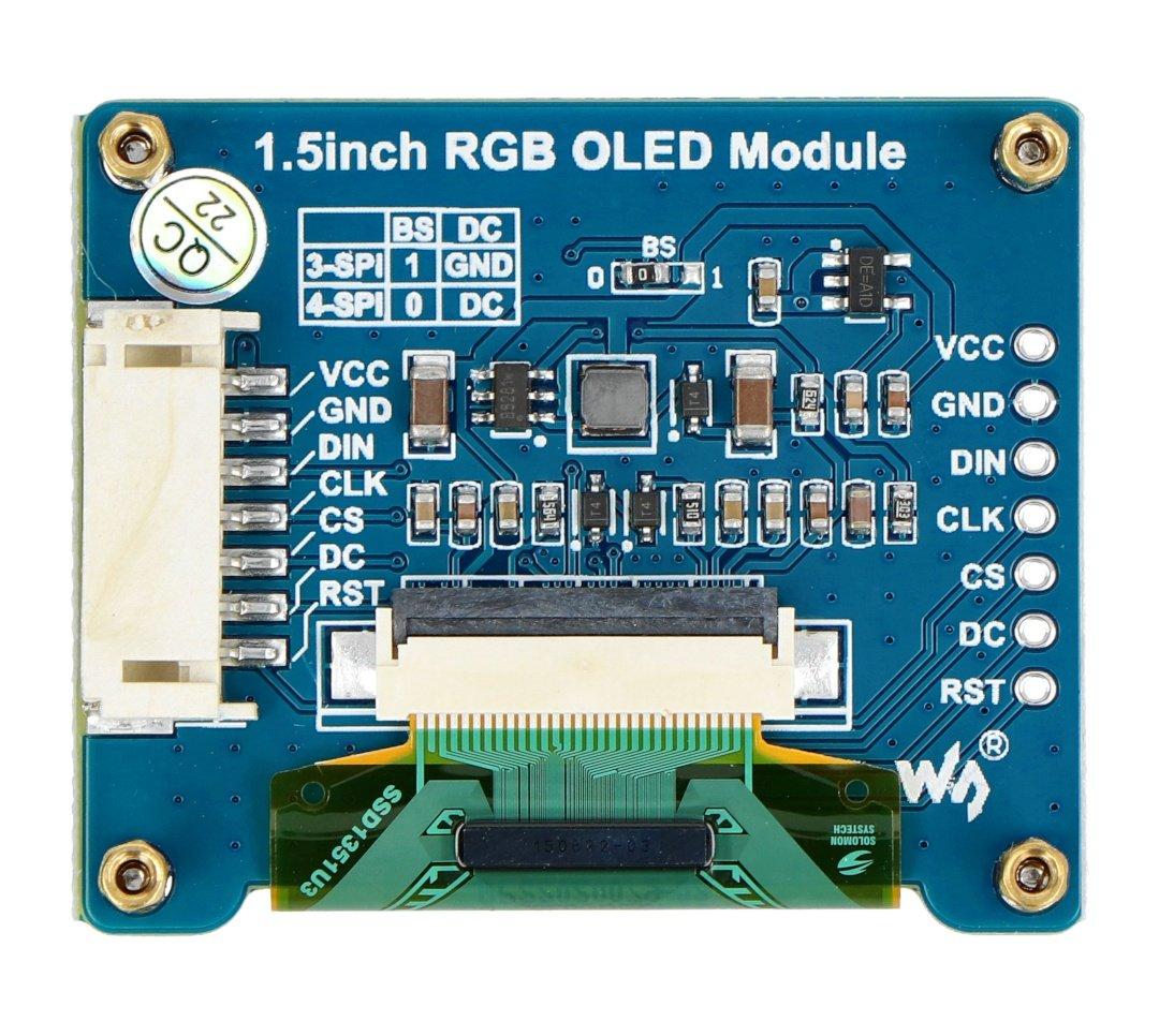 Oled Ekranas 15” 128x128px Spi 65k Rgb Waveshare 14747 žema Kaina Varlelt 