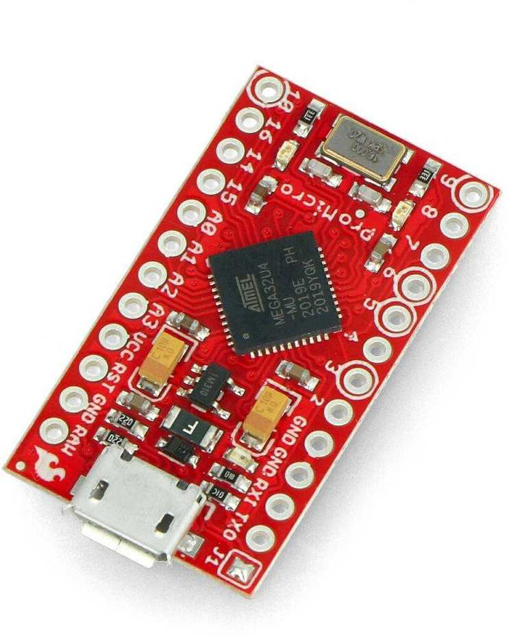 Pro Micro, 5V / 16 MHz, ATmega32U4 modulis, SparkFun DEV-12640, modelis ...