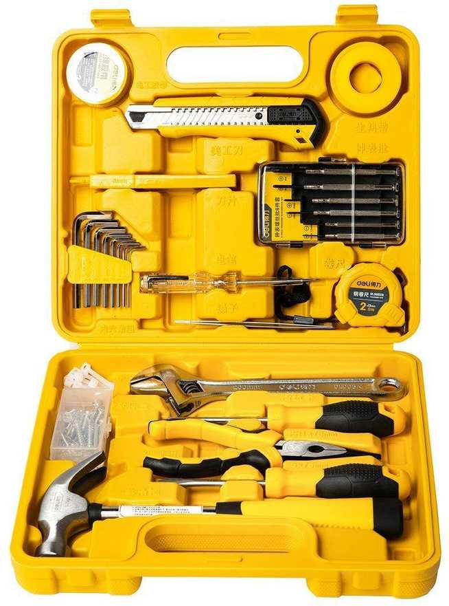 Profesionalus įrankių rinkinys Deli Tools EDL1028J - 28 vnt, modelis ...