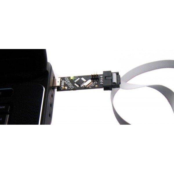 Programatorius Avr Suderinamas Su Usbasp Isp Idc Juosta Juodas Modelis An 10793 žema