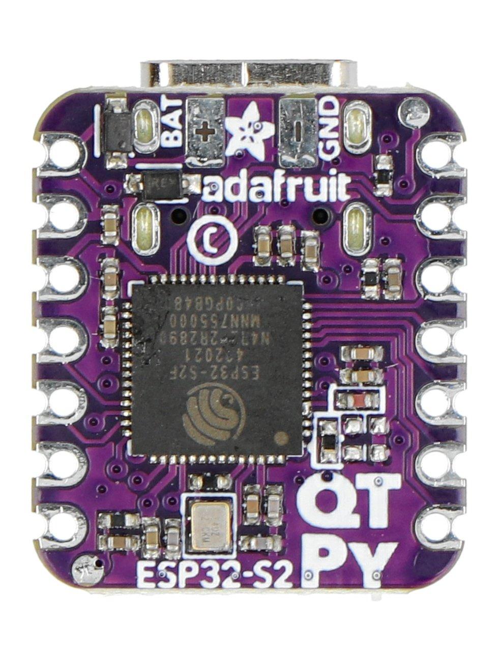 Qt Py Esp32 S2 Kūrimo Plokštė Su Wifi Ir Ufl Antenos Jungtimi Stemma Qt Qwiic Adafruit 