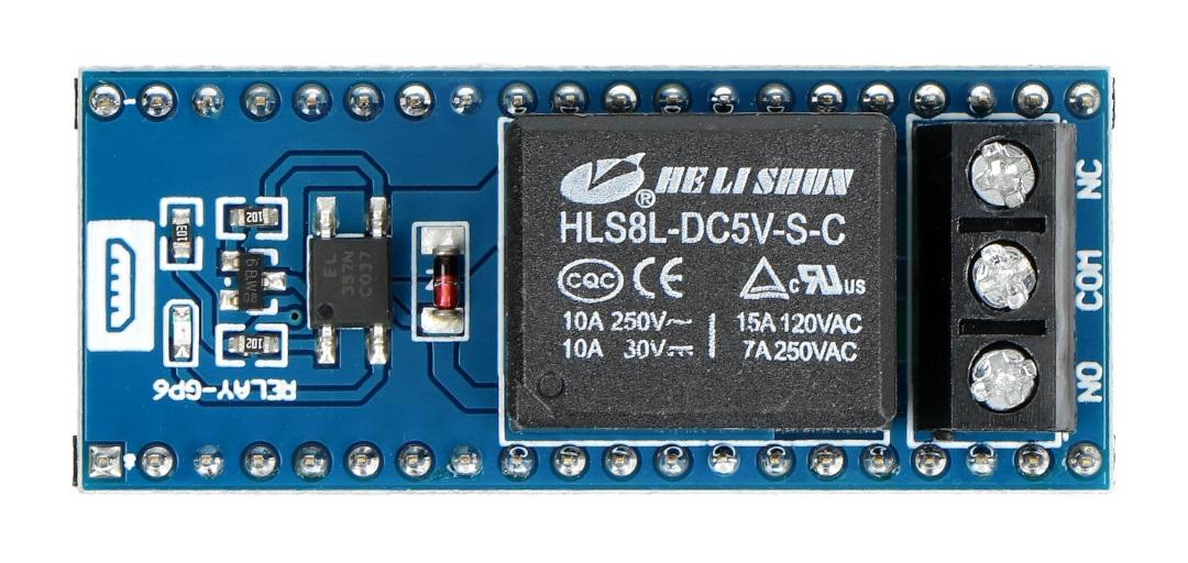 Sb Components Relės modulis, skirtas Raspberry Pi Pico - 1 kanalas su ...