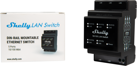 Shelly LAN Switch LAN DIN-montuojamas jungiklis, žema kaina | Varle.lt