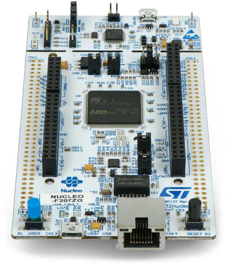 Stmicroelectronics STM32 NUCLEO-F207ZG - STM32F207ZGT6 ARM Cortex M3, modelis - AN-06713, žema ...
