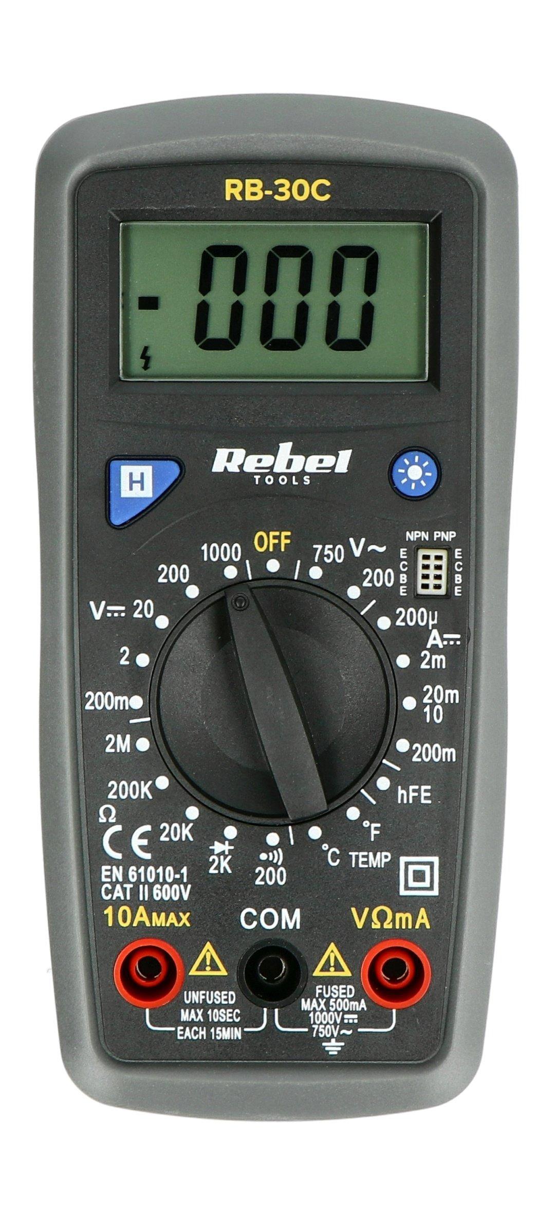 Universalus multimetras Rebel RB-30C, modelis - MIE-RB-30C, žema kaina ...