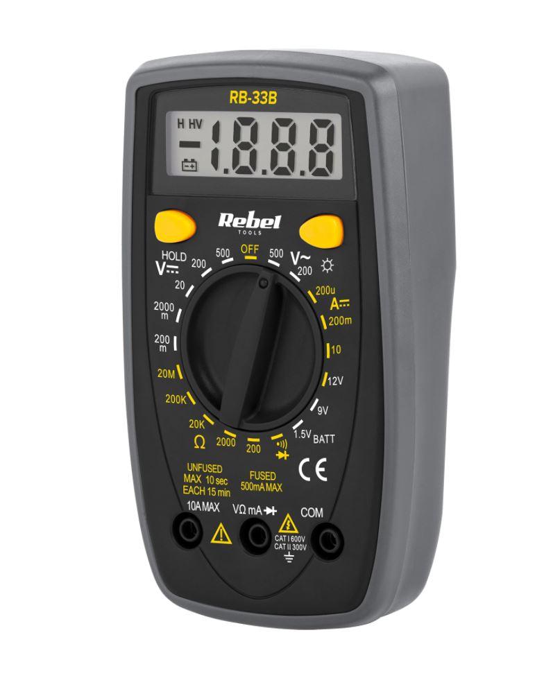 Universalus multimetras Rebel, modelis - MIE-RB-33B, žema kaina | Varle.lt