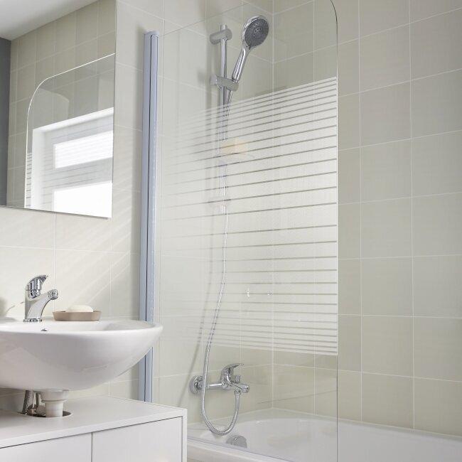 Vonios sienelė AQUALUX 3 Half Frame Radius Bath Screen, žema kaina ...