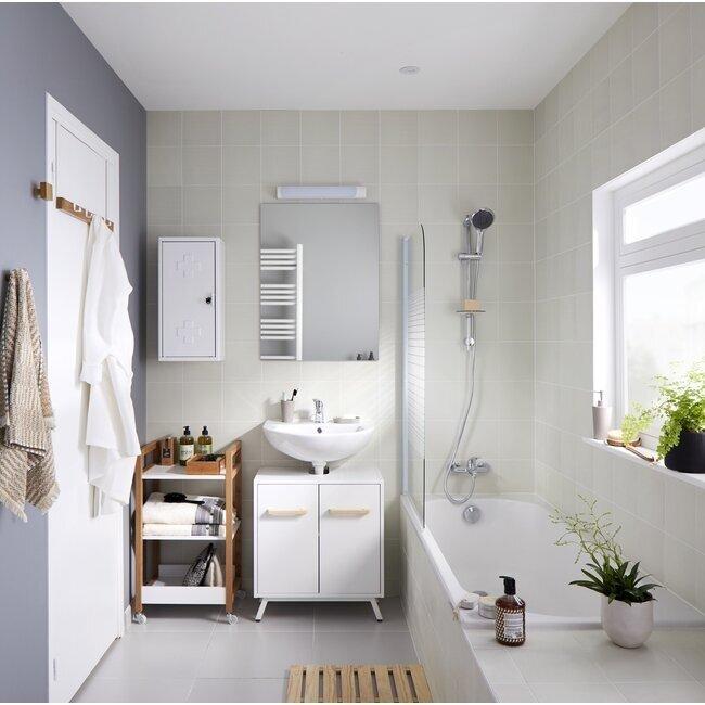 Vonios sienelė AQUALUX 3 Half Frame Radius Bath Screen, žema kaina ...