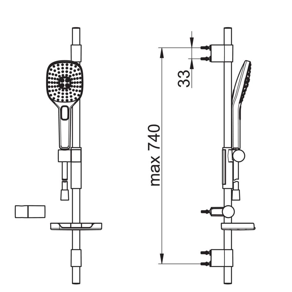 Dušo komplektas Oras Hydractiva Style 433, žema kaina | Varle.lt