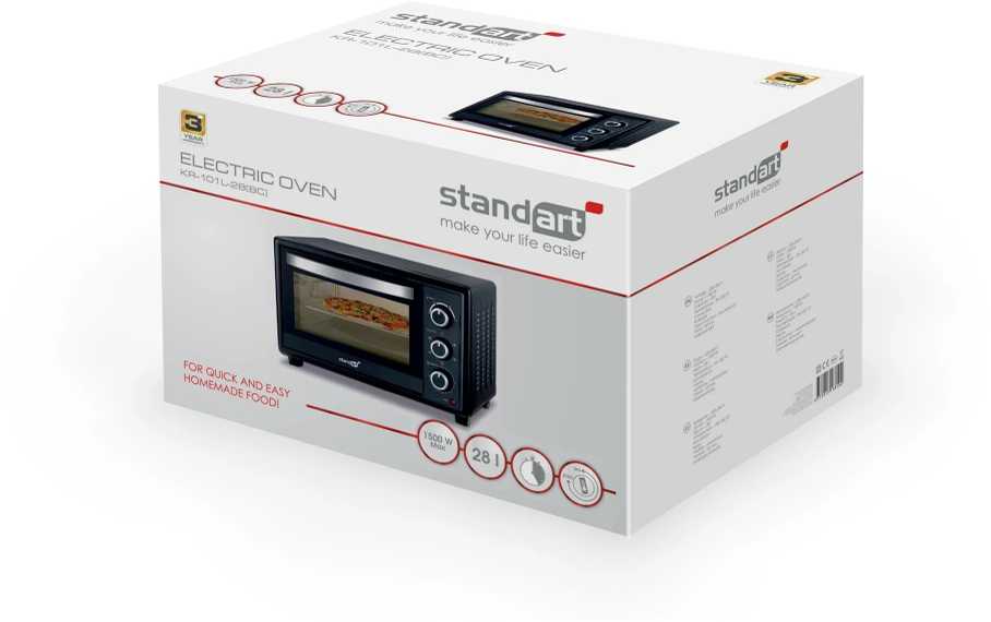 Elektrinė krosnelė Mini orkaitė Standart KR-101L-28(BC), žema kaina ...