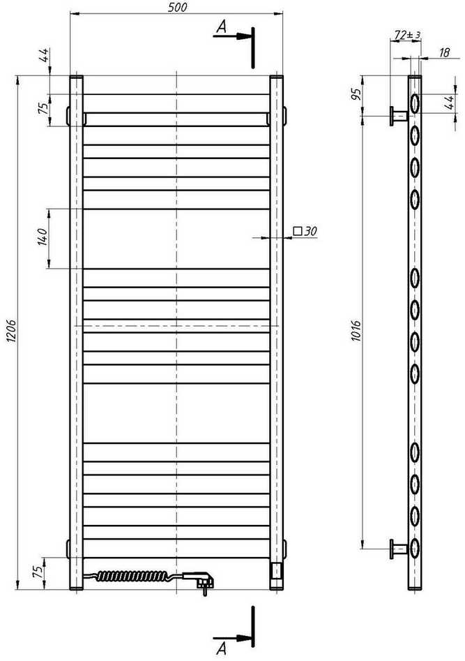 El.rankšluosčių džiovintuvas Navin Ellipse 500*1200 Sensor kairė baltas ...