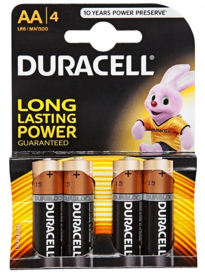 DURACELL LR6 (AA) 4 pak. Elementai, modelis - 70,01, žema kaina | Varle.lt