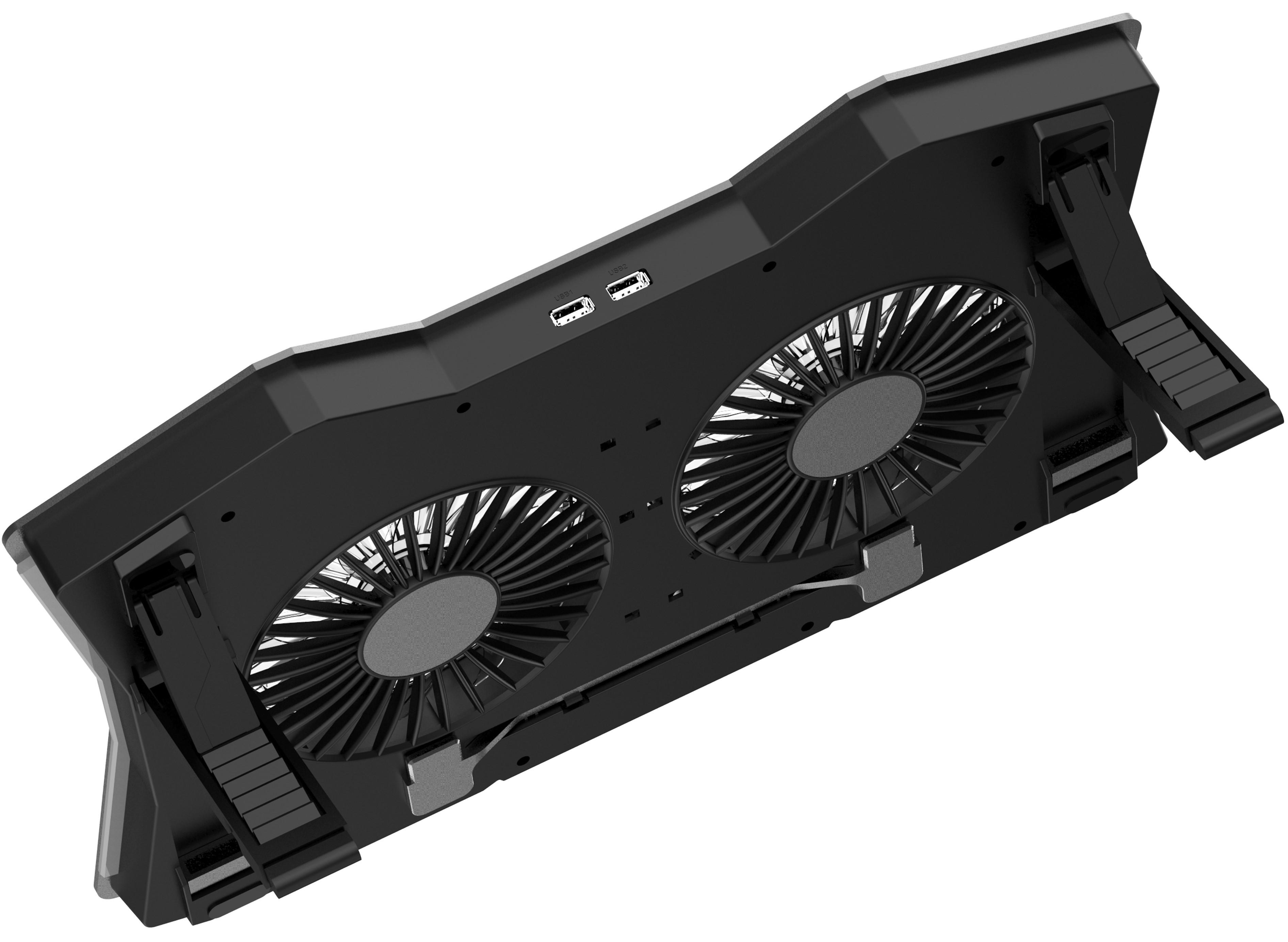 OMEGA LAPTOP COOLER PAD 2 FANS 1200 RPM, modelis - OMNCP2FB, žema kaina ...