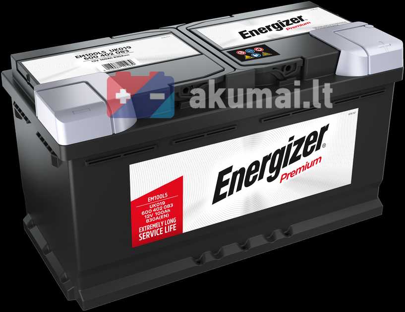 Energizer 100Ah Premium akumuliatorius, žema kaina | Varle.lt