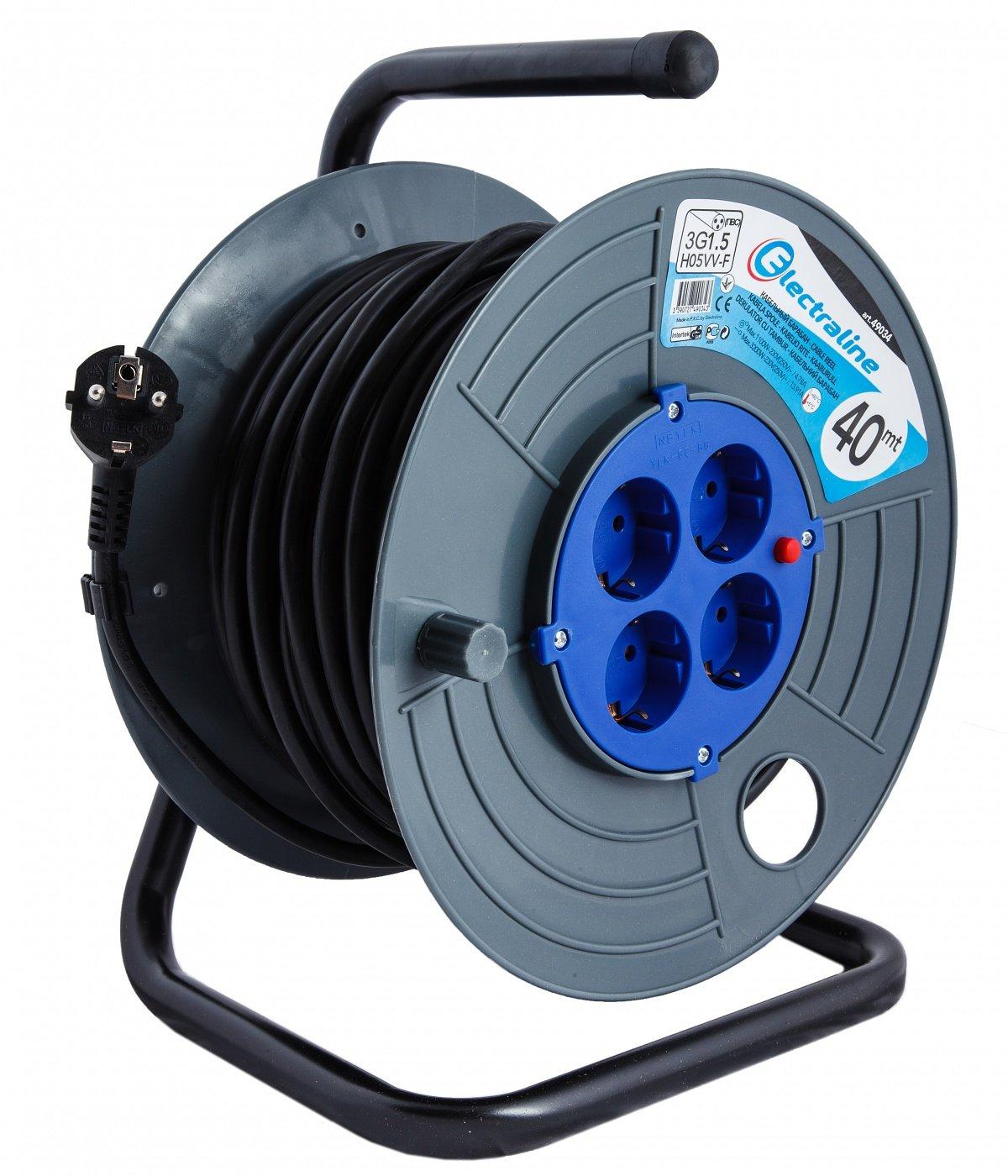 Electraline 49034 Cable Reel 40M, žema kaina | Varle.lt