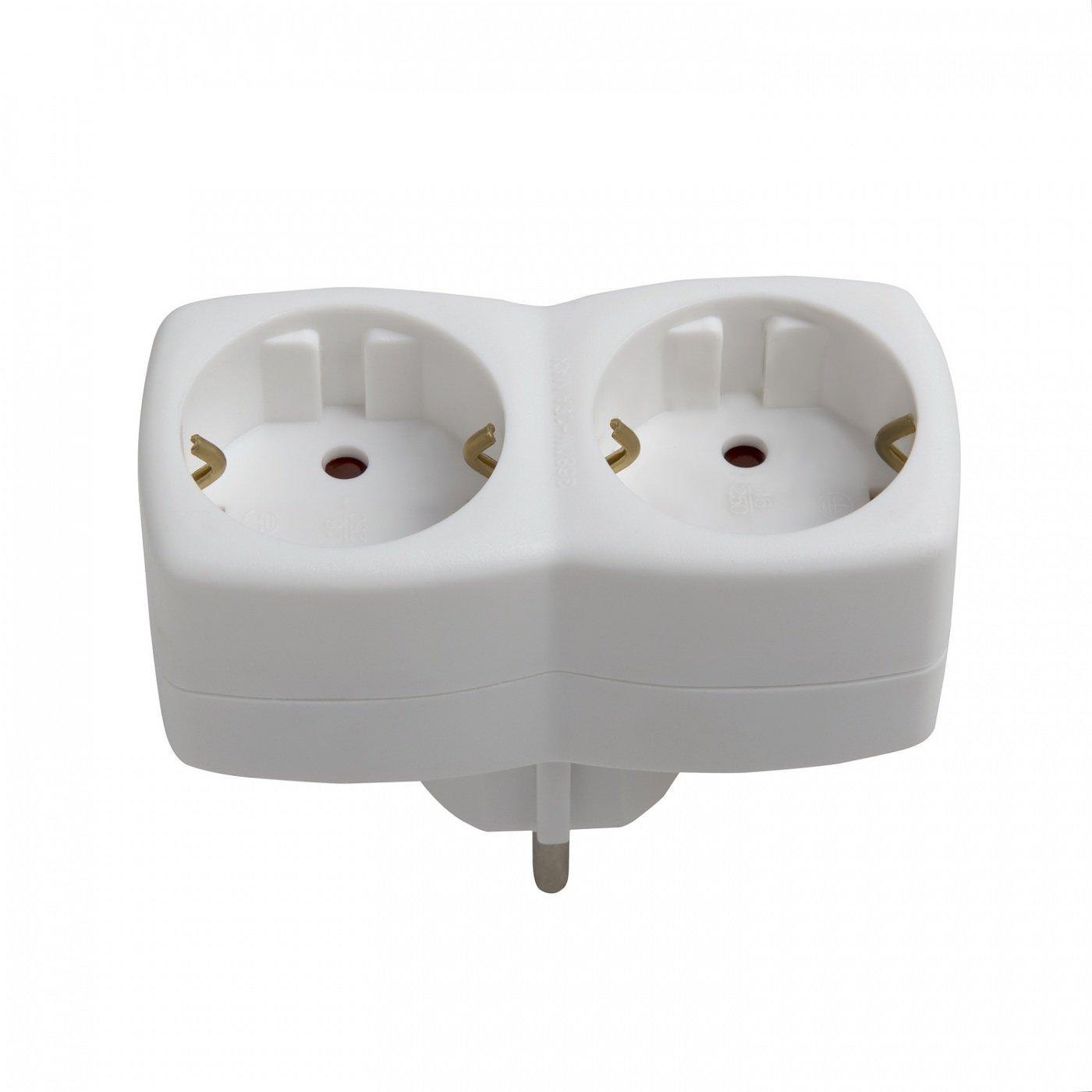 Electraline 55072 Ac Adapteris 2 Sockets 16A 250v, žema kaina | Varle.lt