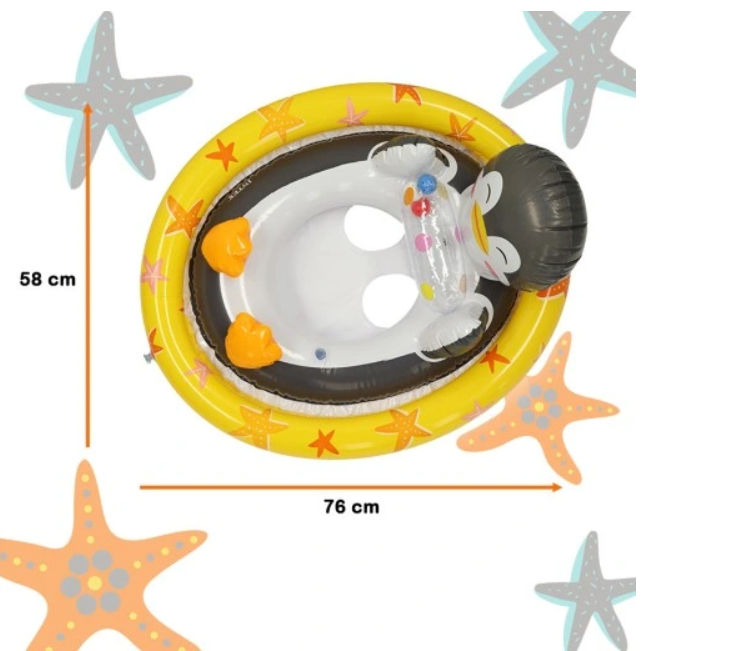 Ikonk INTEX 59570 vaikiškas plaukimo pontonas su pingvinu ratuku ...