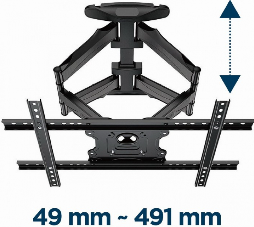 GEMBIRD televizoriaus sieninis laikiklis su judesio funkcija, 32–75 colių, 45 kg, modelis - WM ...