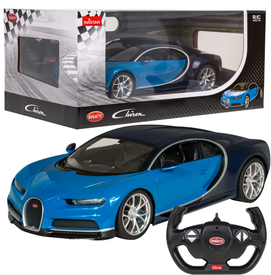 Rastar Bugatti Chiron R / C Toy Car 1:14, žema kaina | Varle.lt