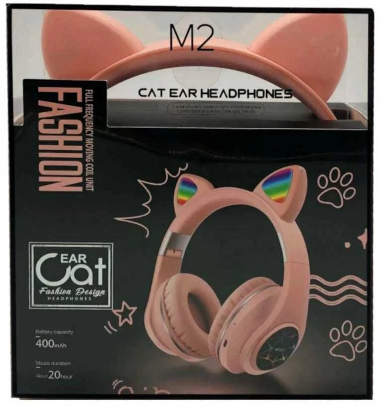 RoGer Cat M2 Bluetooth Ausinės su Cat Ears LED, žema kaina | Varle.lt