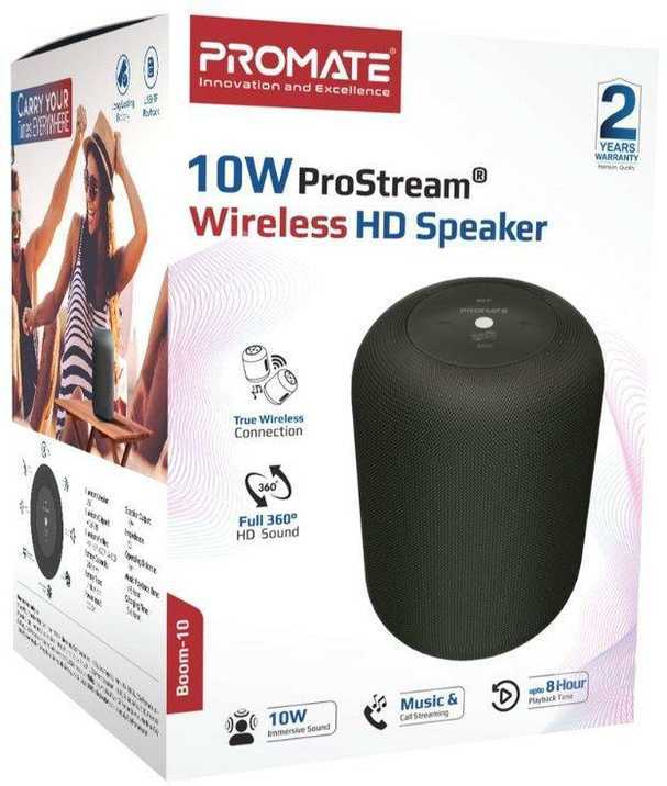 PROMATE Boom-10 Nešiojama kolonėlė Bluetooth, žema kaina | Varle.lt
