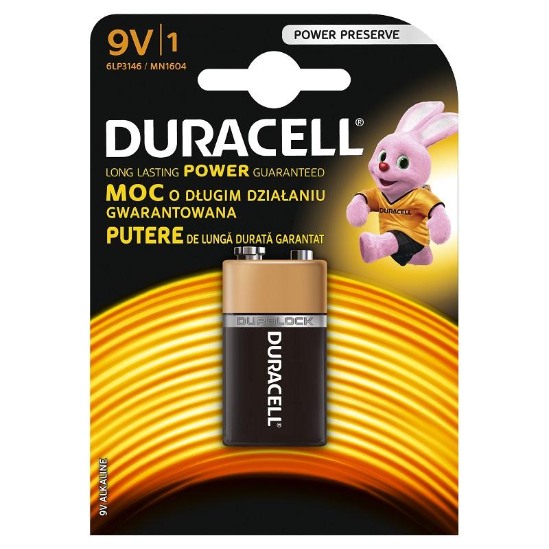 Baterijos DURACELL 9V, LR61, 1vnt, modelis - 42343, žema kaina | Varle.lt