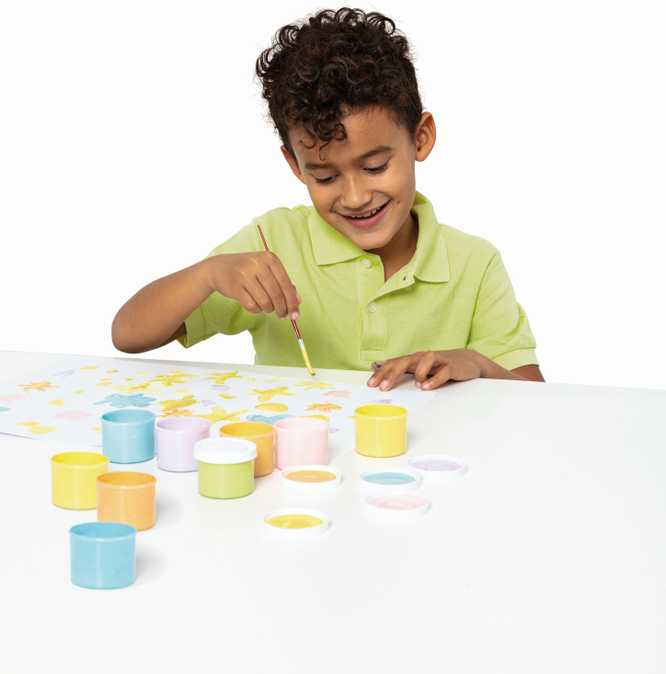 Guašas JOVI TEMPERA, 35 ml, 6 pastelinių spalvų rinkinys su teptuku ...