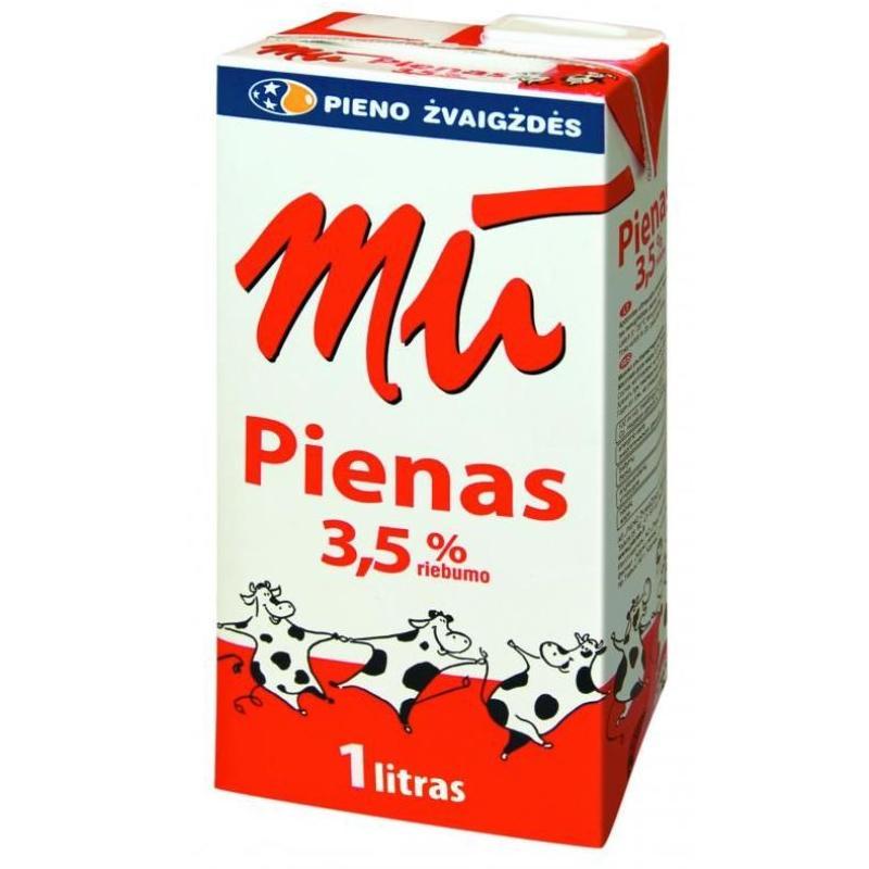 Pieno Zvaigzdes Pienas MŪ, natūralus, 3.5 rieb., 1l x 12vnt., žema ...