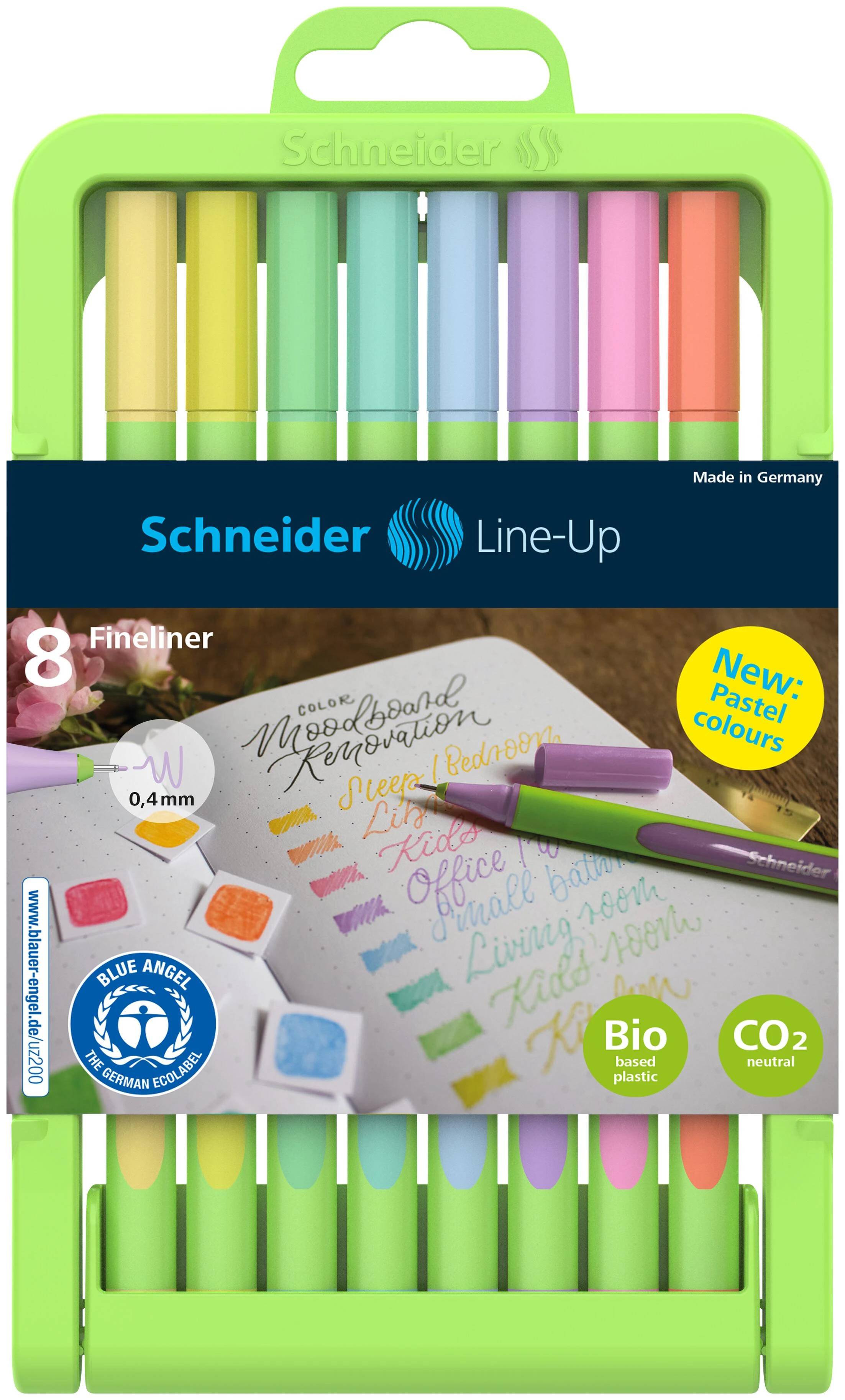 Rašiklių rinkinys SCHNEIDER Line-up. Su dėklu, modelis - SR191088, žema ...