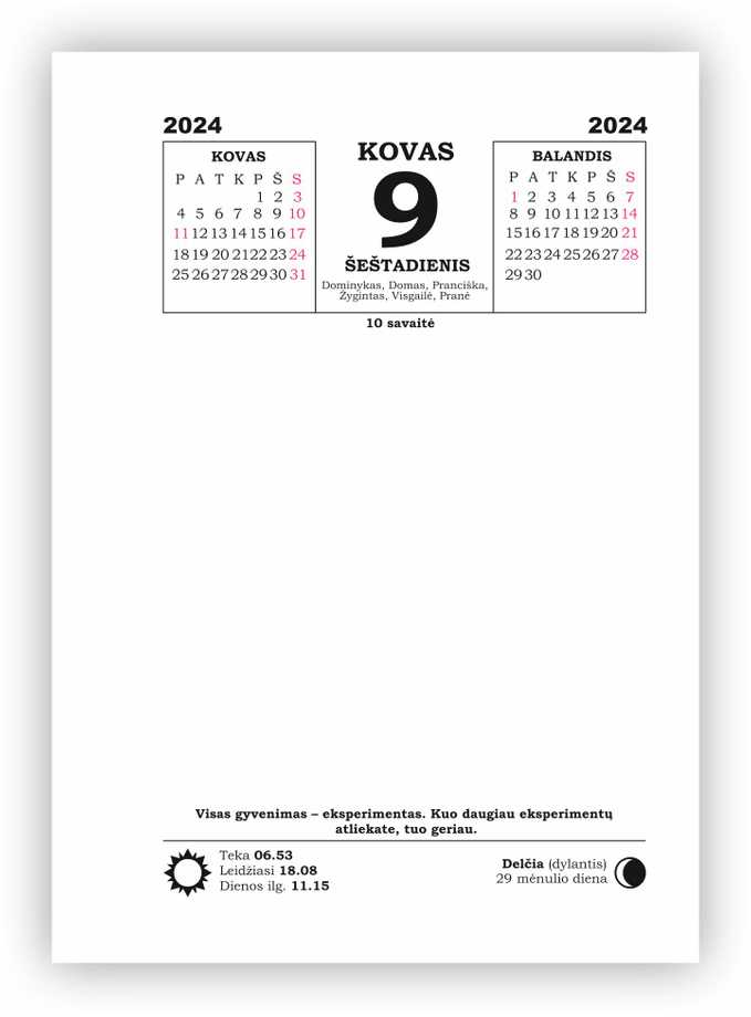 Smlt Stalo kalendorius 2024, žema kaina | Varle.lt