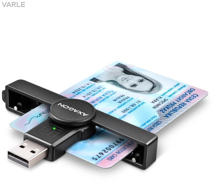 Axagon Sulankstoma kišenė USB-A kontaktas Smart / ID kortelių skaitytuvas., modelis - CRE-SMPA ...