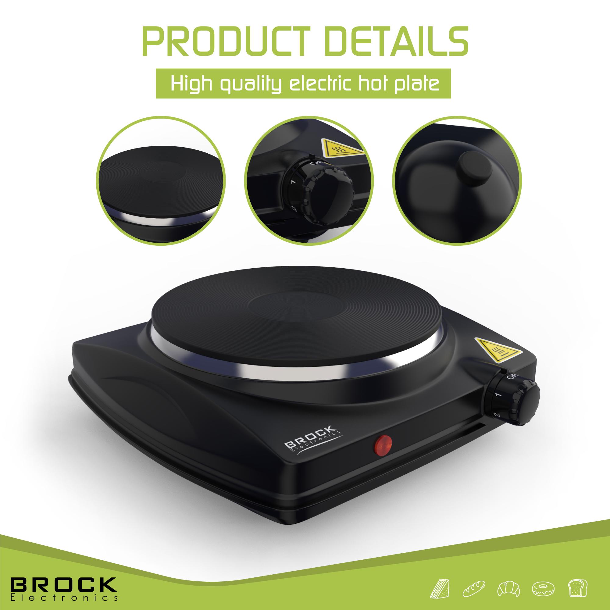 Single burner elektrinis cooker BROCK EP 1500 BK juodas, modelis ...