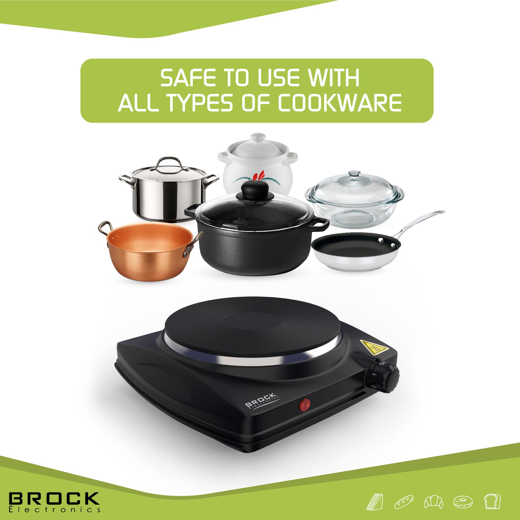 Single burner elektrinis cooker BROCK EP 1500 BK juodas, modelis ...