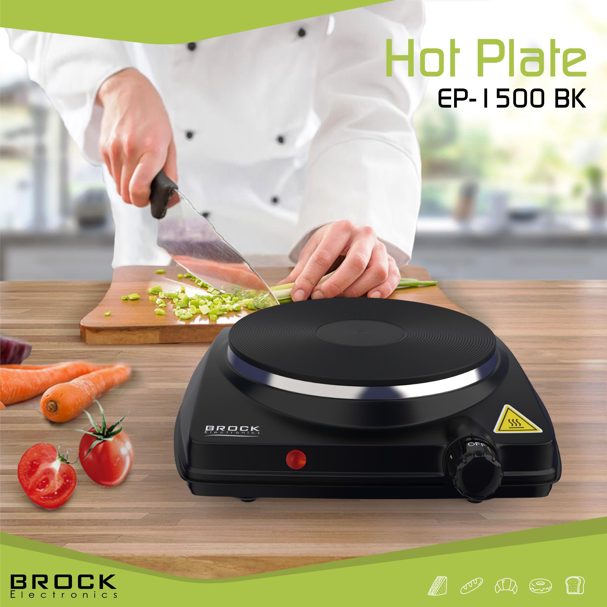 Single burner elektrinis cooker BROCK EP 1500 BK juodas, modelis ...