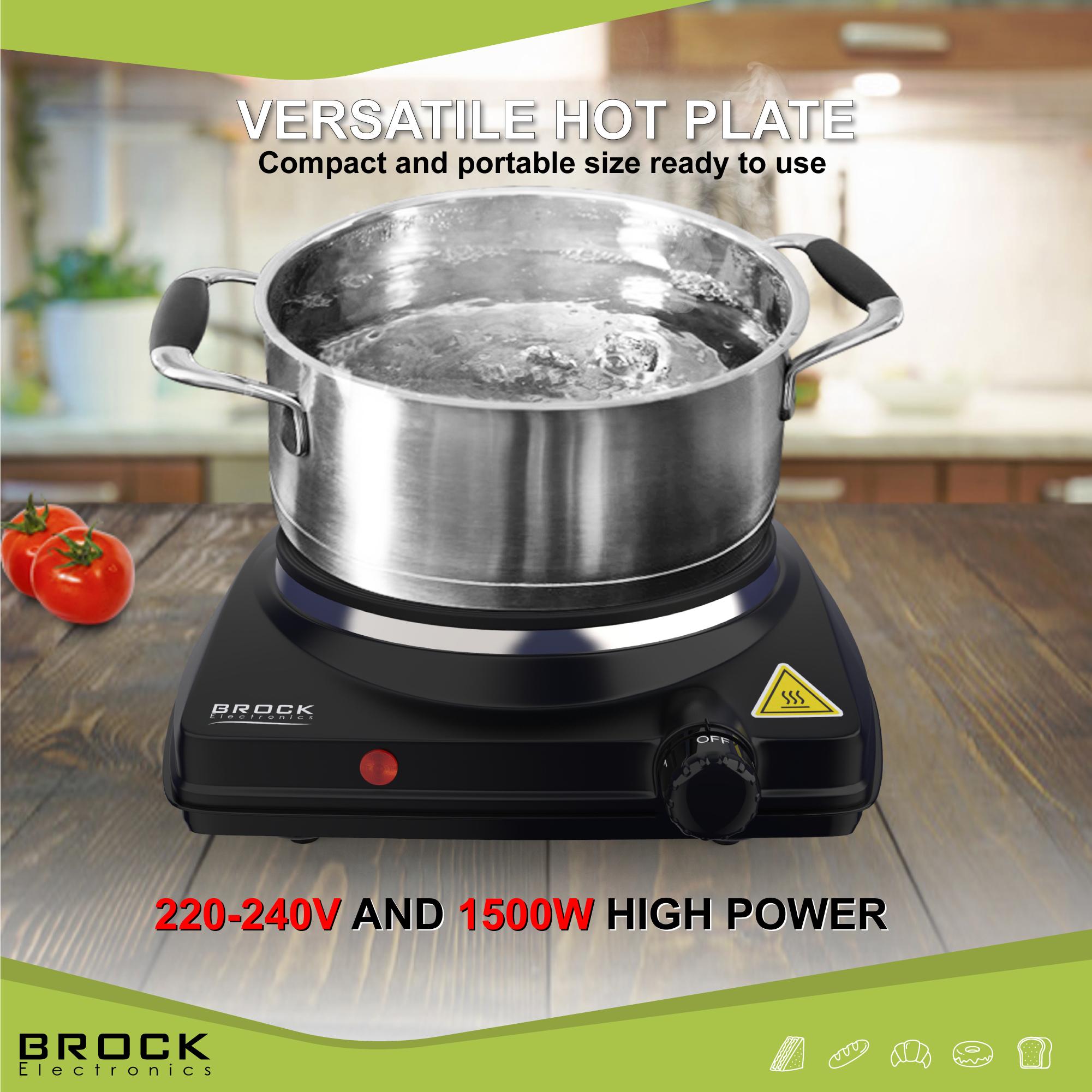 Single burner elektrinis cooker BROCK EP 1500 BK juodas, modelis ...