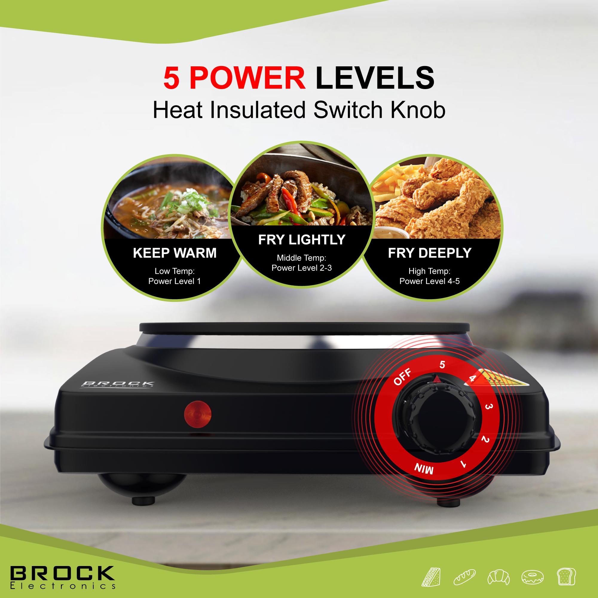 Single burner elektrinis cooker BROCK EP 1500 BK juodas, modelis ...