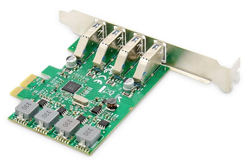 Kontrolierius Digitus PCIE 2.0 x1 - 4x USB 3.0 (DS- 30226), modelis ...