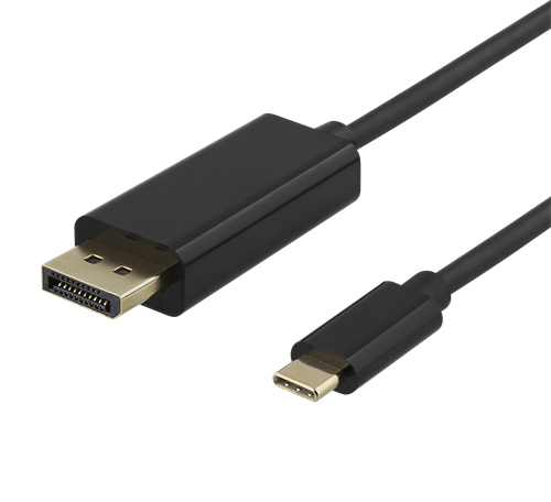 DELTACO USB-C į DisplayPort kabelis, 1m, 4K @ 60Hz, juodas USBC-DP100 ...