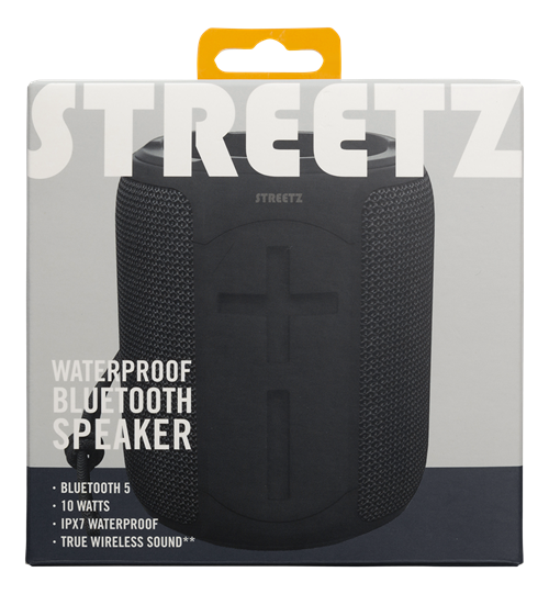 STREETZ vandeniui atspari „Bluetooth“ kolonėlė,TWS, 10 W, IPX7, 3,5 mm,, AUX, su mikrofonu ...