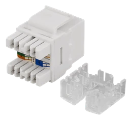 UTP Cat6 kabelių jungtis, neekranuota, 180 laipsnių, 22-26AWG DELTACO ...