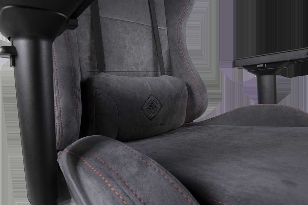 Žaidimų kėdė DELTACO GAMING DC430 iš minkšto Alcantara audinio, 4D ...